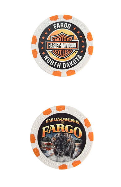 FARGO H-D CUSTOM POKER CHIPS – J&L Harley-Davidson